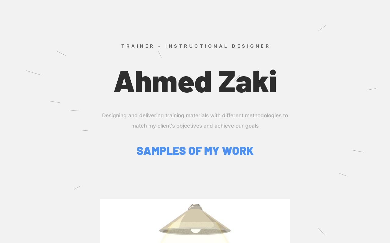 AHMED ZAKI PORTFOLIO